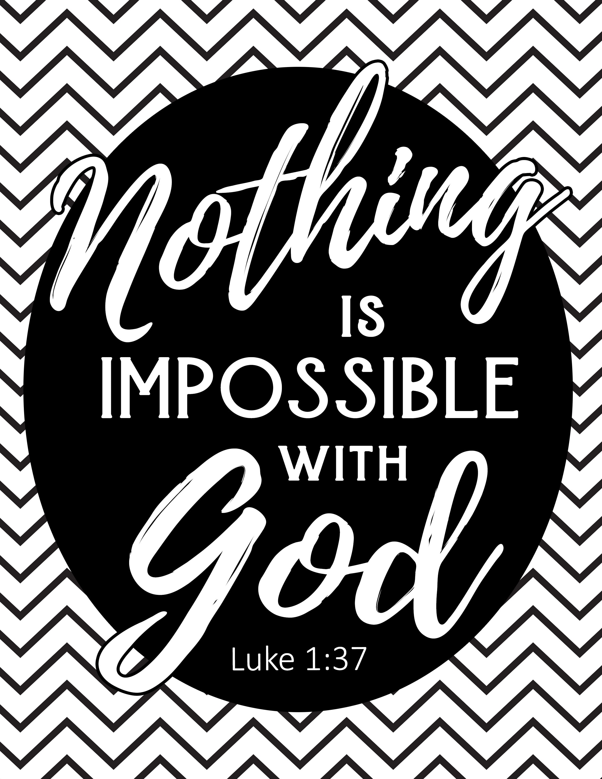 nothing is impossible with god coloring pages