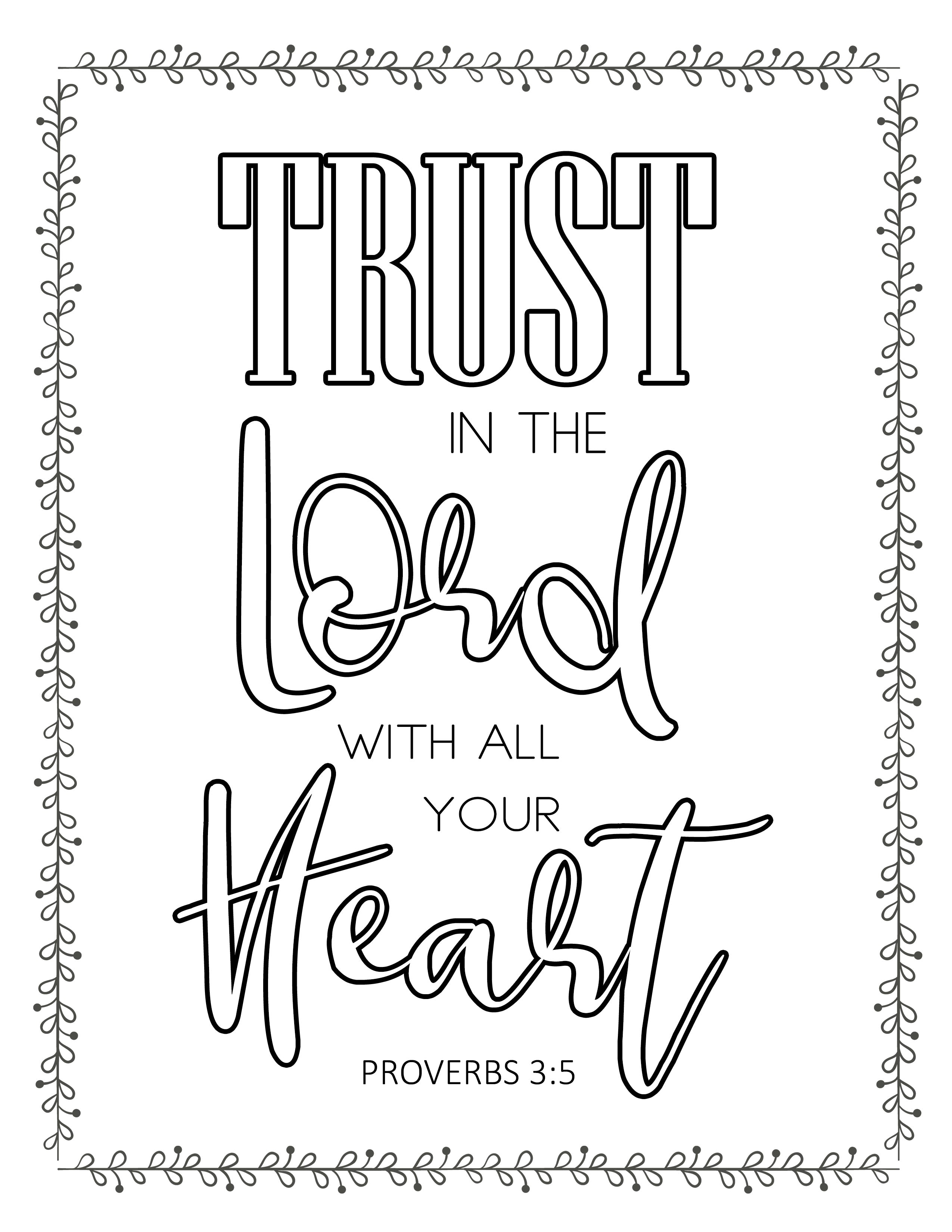 trusting others coloring pages
